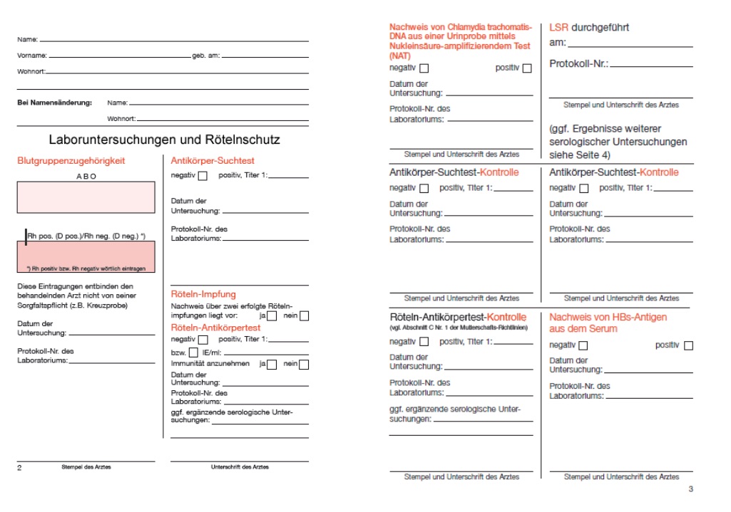 Der Mutterpass · Schwangerschaft - Woche für Woche